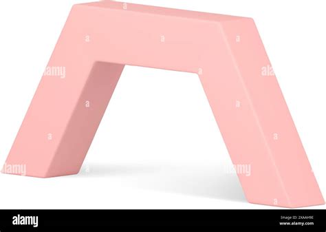 Pink Angled Arch Geometric Construction Pedestal 3d Decorative Basic