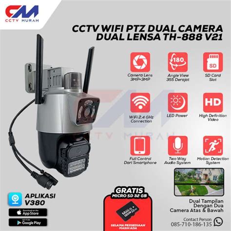 Promo Cctv Camera Wifi Ptz Outdoor V Dual Lensa Ip Mp Mp Diskon Di Seller Tuplens