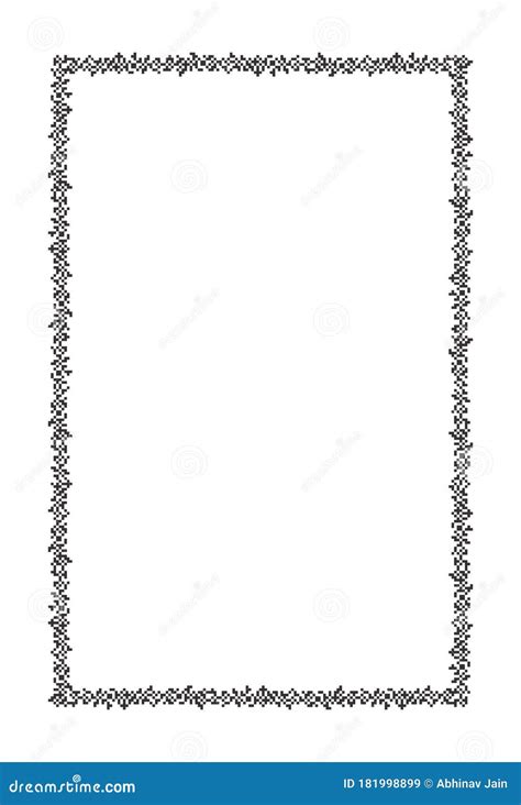 data matrix portrait frame deign in black and white vector simple
