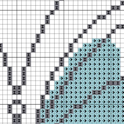 Blue Butterfly Outline Cross Stitch Pattern Daily Cross Stitch