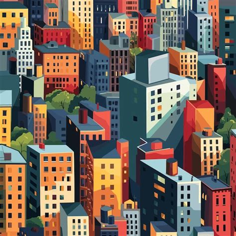 Premium Vector City Background Vector Illustration