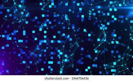 Technological 3d Render Cubes Soldered By Stock Illustration 1964706436