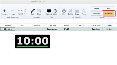 Cuetimer Presenter Window The Ultimate Presentation Timer For