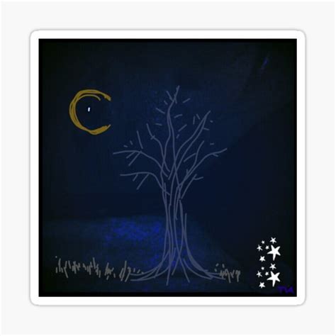 Eye On The Prize Tree In Dark Forest By Tia Knight Sticker By