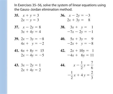 Solved 8 In Exercises 35 56 Solve The System Of Linear