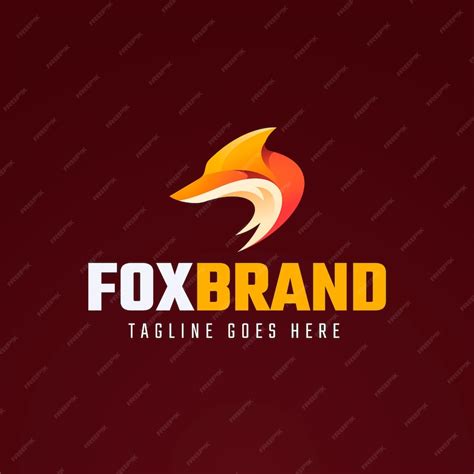 그라데이션 폭스 로고 템플릿 무료 벡터