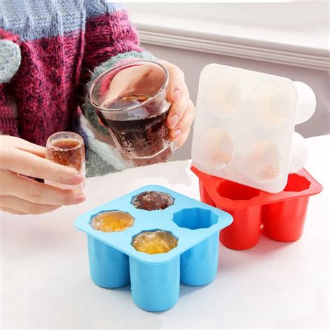 High Quality Silicone Mold Ice Cube Shot Shape Rubber Shooters Glass