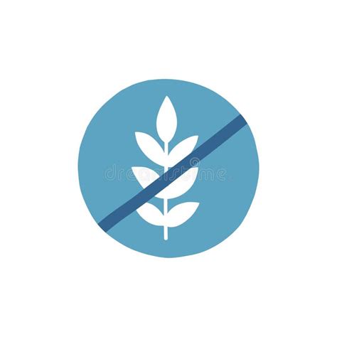 Gluten Free Badge Doodle Icon Vector Color Line Illustration Stock