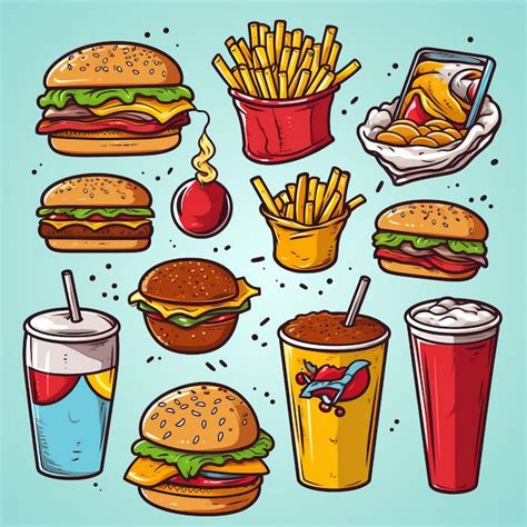 Premium Vector Burger Food Vector Hamburger Illustration Icon