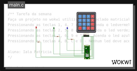 atividade keypad wokwi esp32 stm32 arduino simulator