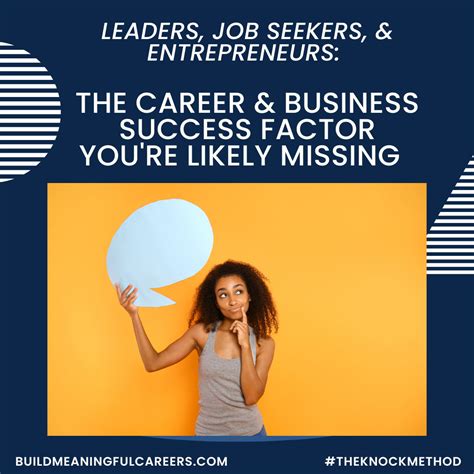 Leaders Job Seekers And Entrepreneurs The Career And Business Success