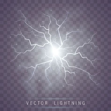 Premium Vector Realistic Brilliant Lightning Flash Effect