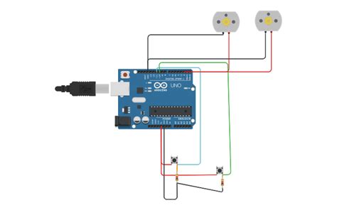 circuit design puerta automatica tinkercad