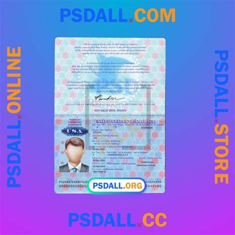 Usa Passport Psd Template V1