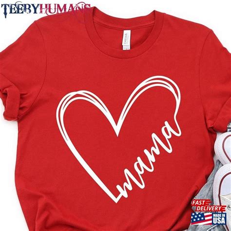 Mama Shirt Heart Mothers Day T Classic Unisex Teebyhumans