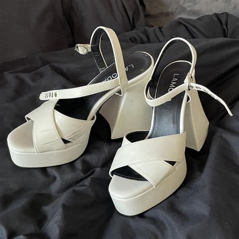 Lamoda Womens White And Black Footwear Depop