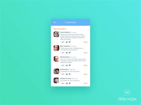 Comments Ui Design By Ildiko Gaspar On Dribbble