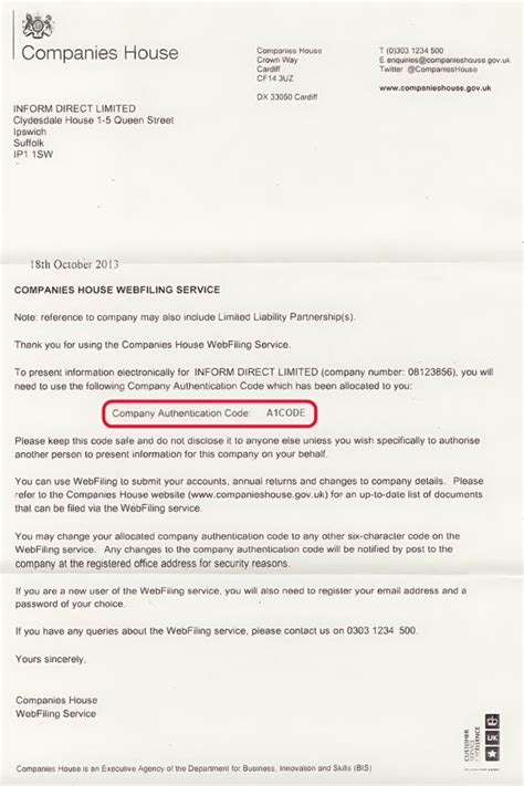 Manage Your Company Authentication Code Inform Direct