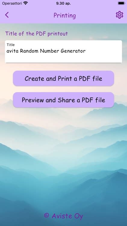 Avita Random Number Generator By Juha Mannisto