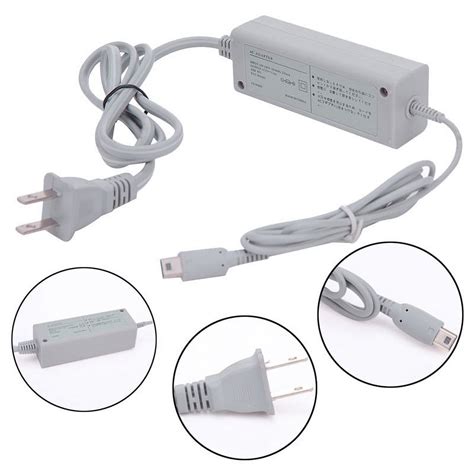 Ac Power Supply Adapter Charger For Nintendo Wii U Gamepad Remote
