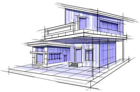 Building Draft Blueprint Sketch Vector Material 08 Free Download