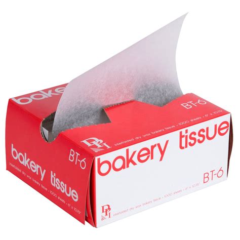 Durable Packaging Bt 6 Interfolded Bakery Tissue Sheets 6 X 10 3 4
