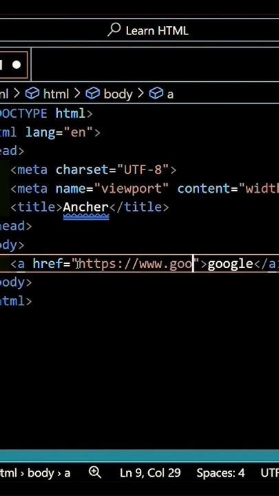 Html Ancher Element Coading9555 Coding Webdesign Html Css
