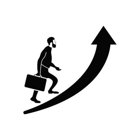El Icono De La Misión De Ascenso Profesional Vector Premium