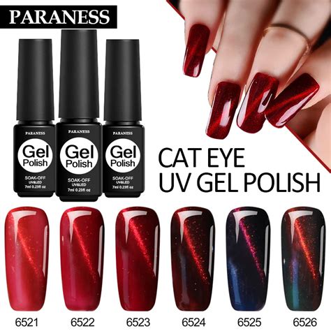 Buy Paraness Magnet 3d Red Cat Eyes Uv Gel Nail Polish