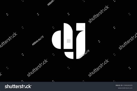 Letter Dj Monogram Logo Design Vector Stock Vector Royalty Free