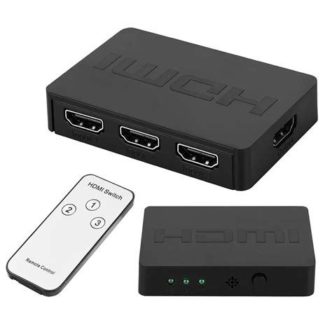 New 3 In 1 Out 1080p Hd 3d 3 Port Hdmi Signal Splitter Av Switcher Hub