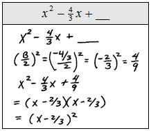 OpenAlgebra Com Free Algebra Study Guide Video Tutorials Completing The Square