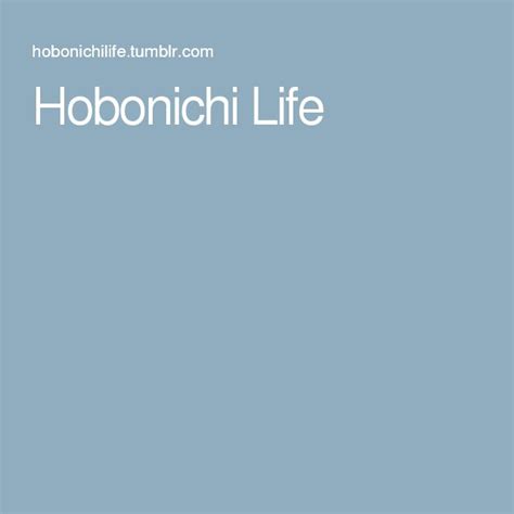 Hobonichi Life