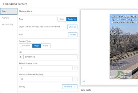 embedded content and filter on dashboard esri community