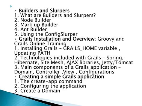 Ppt Groovy And Grails Online Training Powerpoint Presentation Free Download Id7234518