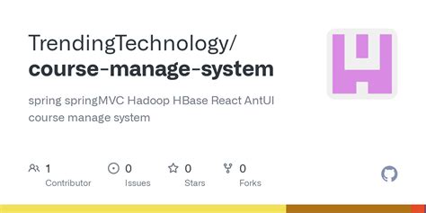 Github Trendingtechnology Course Manage System Spring Springmvc Hadoop Hbase React Antui