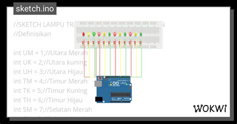 Perempatan Jalan Wokwi Esp32 Stm32 Arduino Simulator