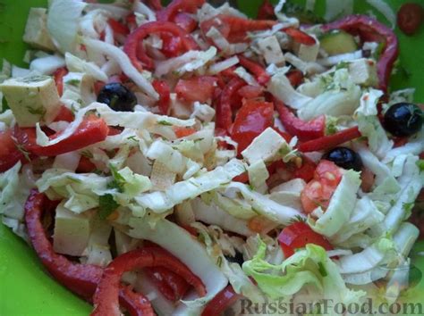 Рецепт: Овощной салат с сыром фетакса на RussianFood.com