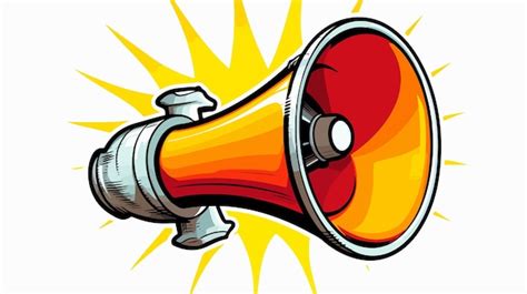 Hand Drawn Pop Art Loudspeaker Illustration Premium Ai Generated Vector