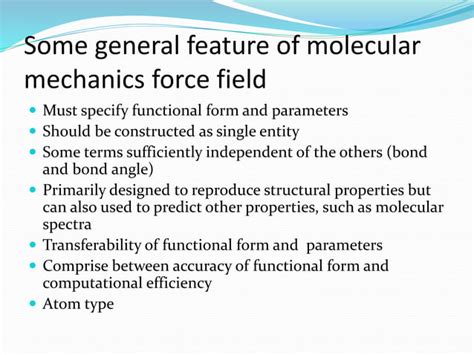 Merck Molecular Force Field Ppt Pptx Chemistry Science