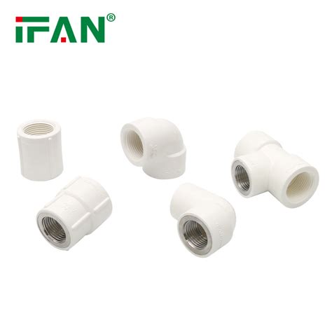 Ifan Female Threaded Brass Insert Pure Plastic Injection Pvc Pipe