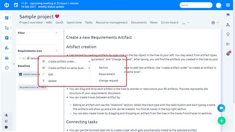 Requirements Management Easy Project