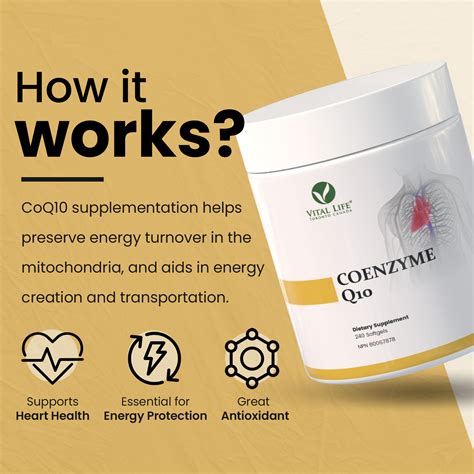 Coenzyme Q10 Softgels Vital Life