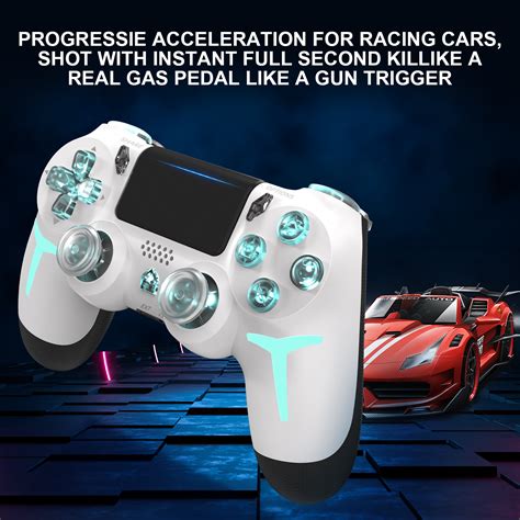 Rgb Light Wireless Gamepad Bluetooth Controller For Ps4 Ps3 Console Computer Pc 6 Axis Gyroscope