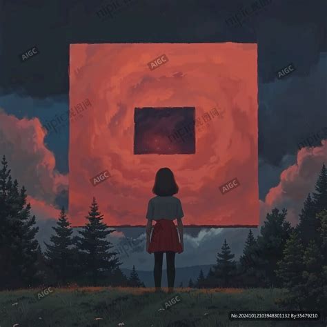 Ai创作图孤独的灵魂插画 孤独感插画 孤独背影插画 女孩风景画 意境遐想空间绘画 火烧云插画 黄昏场景插画 女学生夕阳下插画 梦幻风景女孩 噪点风插画 插画落日 秘密树屋插画 概念装饰画 噪点