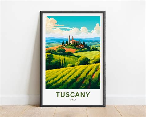 Tuscany Travel Print Tuscany Poster Italy Wall Art Framed Etsy