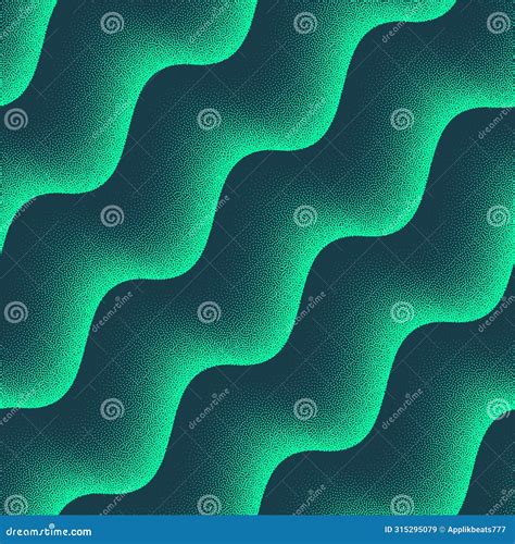 Wavy Layered Structure Seamless Pattern Vector Mint Green Abstract