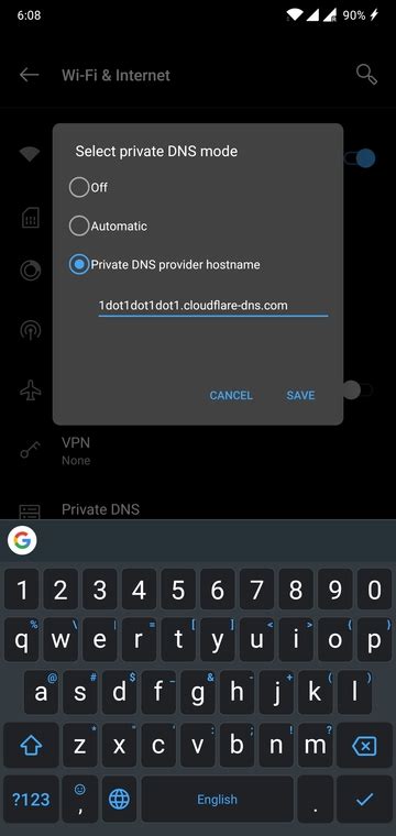 Dns Cloudflare Android Id