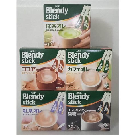 AGF Blendy Stick Cafe Au Lait Espresso Royal Milk Tea 27 Macha N