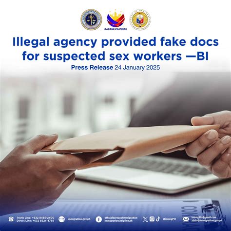 Illegal Agency Provided Fake Docs For Suspected Sex Workers Bi Bureau Of Immigration Philippines